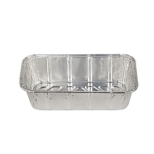 FUNSTITUTION Aluminum Foil Pans 8x4 Inches (30 Pack) - Tin Foil Pans with High Heat Conductivity - Disposable Aluminum Tray Cookware For Baking, Grilling, Cooking, Storing, Prepping