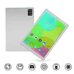 GUPE 10.1 Inch Tablet Call Tablet 2560x1600IPS 8 Core CPU 100-240V Silver (US Plug)