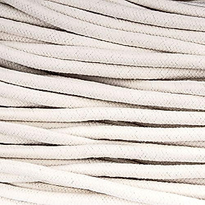 HOZEON 3/8 Inch x 164 Feet Natural Cotton Rope, White Heavy Duty Clothesline Cord Craft Knitting Thread String Wall Hanging Rope for Plant Mirror Garden DIY Decoration Hanger