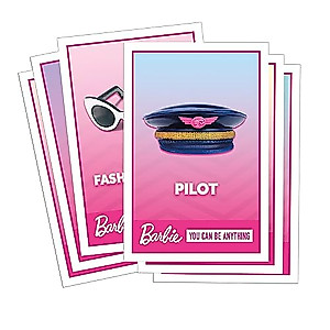 Monopoly: Barbie Edition Board Game, Ages 8+, 2-6 Players, Fun Family Games for Kids and Adults, with 6 Barbie-Themed Pink Zinc Tokens, Kids Gifts