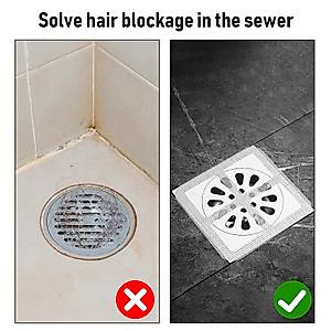 Disposable Shower Drain Cover Hair Catcher4 X 4" Disposable Floor Drain Sticker 50 PCS/Set Covers to Catch Hair and Debris. These mesh Stickers can be Used in bathrooms, Laundry Rooms and bathtubs