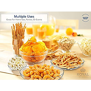 Royal Imports 6" Clear Plastic Saucer Plant Drip Tray, Low Pie Plate, Floral Flower Dish, Wedding, Party, Home and Holiday Decor, 6 Pack