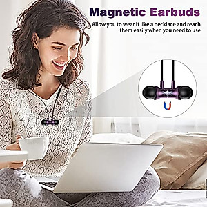 COOYA USB C Headphone, USB Type C Earphones Black+Purple 2 Pair of Wired Earbuds for Pixel 7 6a 6 Pro Magnetic Noise Canceling in-Ear Headset with Mic for iPad Pro Samsung Galaxy S22 Ultra S21 S20 FE