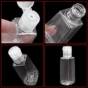 BIGNC 30 Pack Portable Travel Bottle, Empty Clear Travel Refillable Flip-Top Bottles for Travel Outdoor Camping Business, 1Ounce