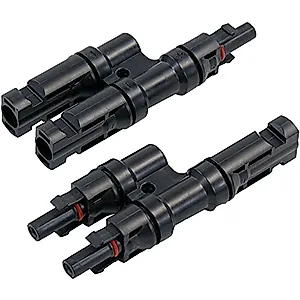 Powerwerx Solar Solar Connector T-Branch 2 to 1 Splitter MMF + FFM Pair