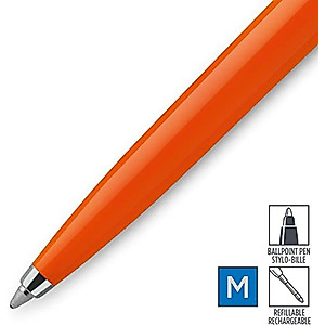 Parker Jotter Originals Ballpoint Pen Collection, 90s Retro Orange Finish, Medium Point, Black Ink, 1 Count
