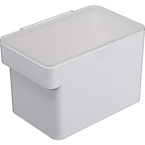 YAMAZAKI home Tower Rice Storage with Scoop Cut-Out(Includes Measuring Cup) WH Space saving, One Size, White