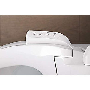 KOHLER 27142-CR-0 PureWash E700 Elongated Heated Bidet Toilet Seat with Remote Control, Bidet Warm Water, Adjustable Bidet Sprayer for Existing Toilets, White