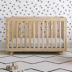 Storkcraft Beckett 3-in-1 Convertible Crib (Natural) – Converts from Baby Crib to Toddler Bed and Daybed, Fits Standard Full-Size Crib Mattress, Adjustable Mattress Support Base