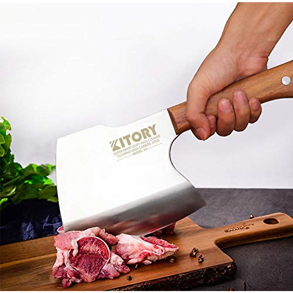 Kitory Super Heavy Duty Meat Cleaver eapecially for big bone and frozen meat - bone breaker - butcher kitchen axe knife - K5