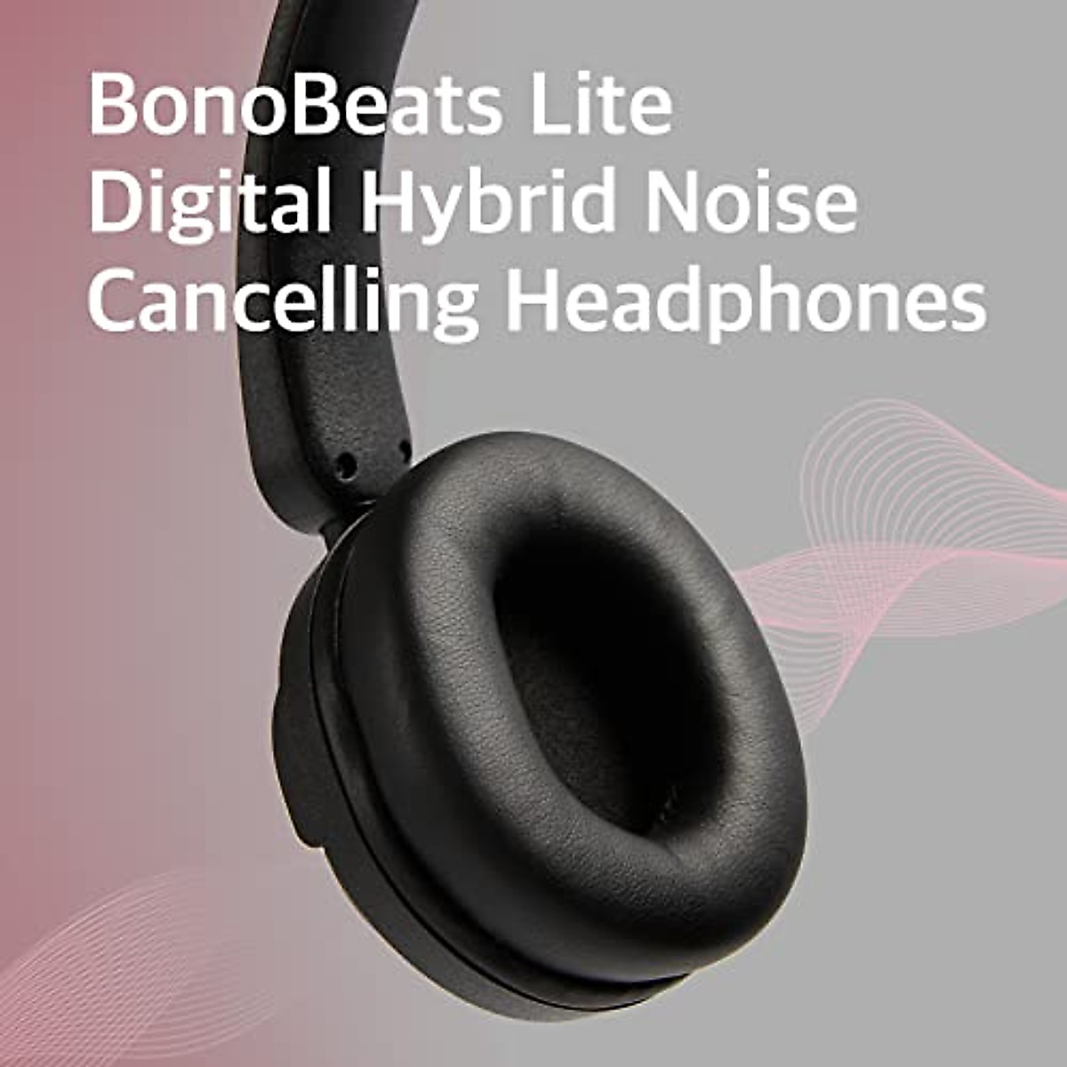 Phiaton BonoBeats Lite Digital Hybrid Active Noise Cancelling Wireless Headphones