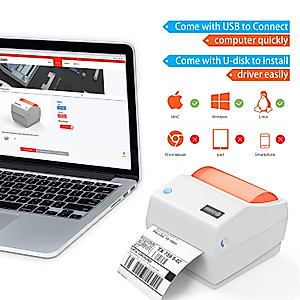 Comer Shipping Label Printer 4×6 -Commercial Direct Thermal Printer High Speed Barcode Label Maker Machine Compatible with Windows Mac Linux for Warehouse Ebay Amazon USPS FedEx DHL