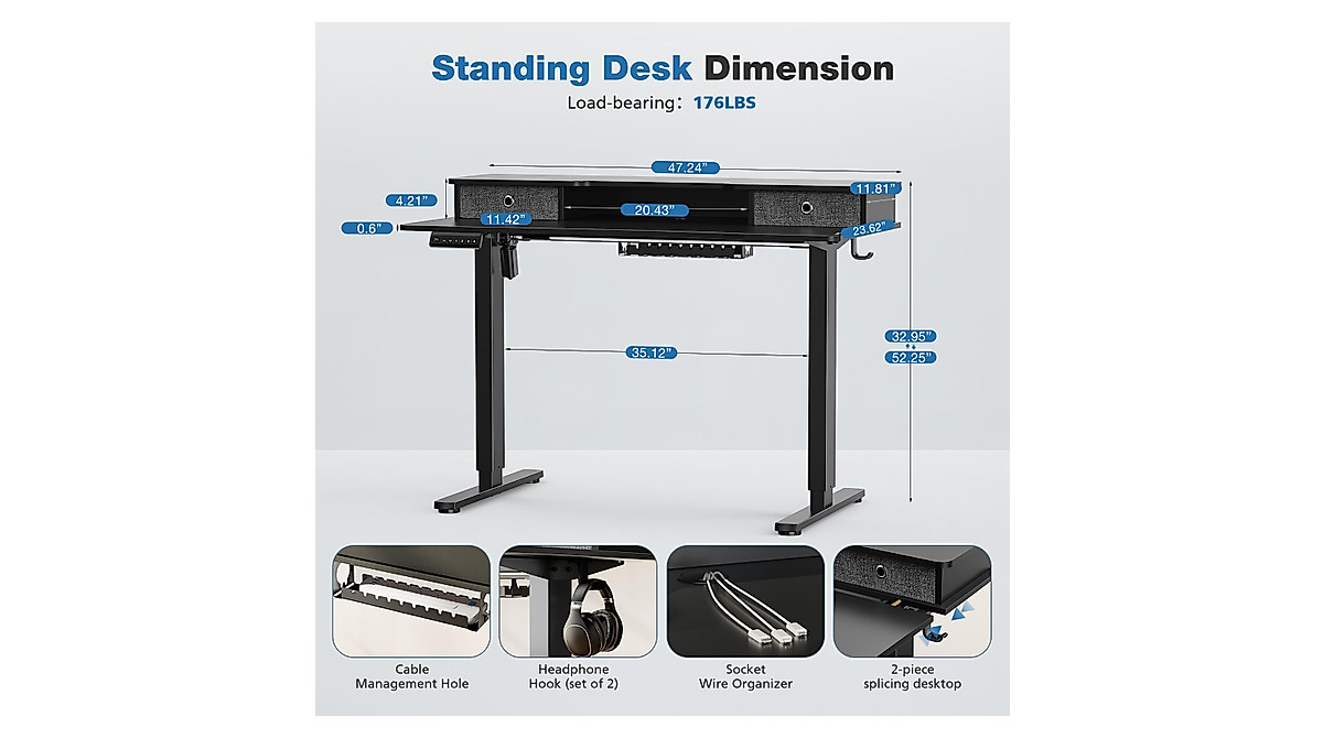 Sweetcrispy Electric Standing Desk - Elevate Your Workspace