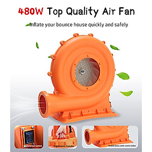 Baralir Inflatable Bounce House with Water Slide and Large Splash Pool, Bouncy Water Park with Surprise Dump Bucket, Water Sprayers, Water Cannon, 2 Pools and Ball Shooting Frame