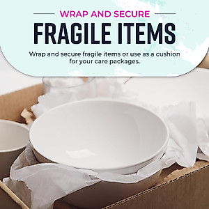 White Kraft Arts and Crafts Paper Roll - 18 inches by 175 Feet (2100 Inch) - Ideal for Paints, Wall Art, Easel Paper, Fadeless Bulletin Board Paper, Gift Wrapping Paper and Kids Crafts - Made in USA