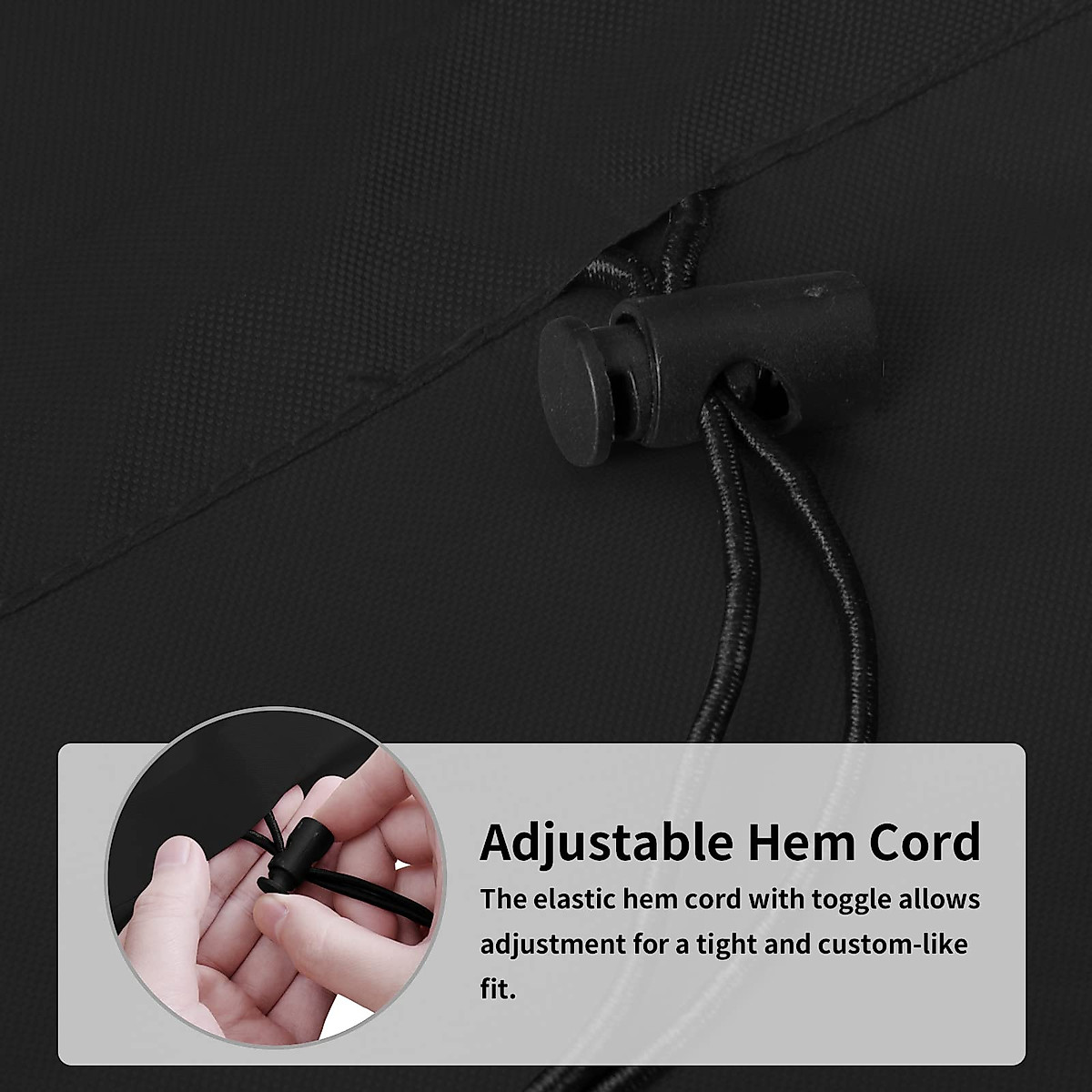 Easy-Going Outdoor Fire Pit Cover Square 40" Lx40 Wx24 H, Durable Outdoor Gas Firepit Cover, Waterproof and Weatherproof Cover for Fire Pit, Black