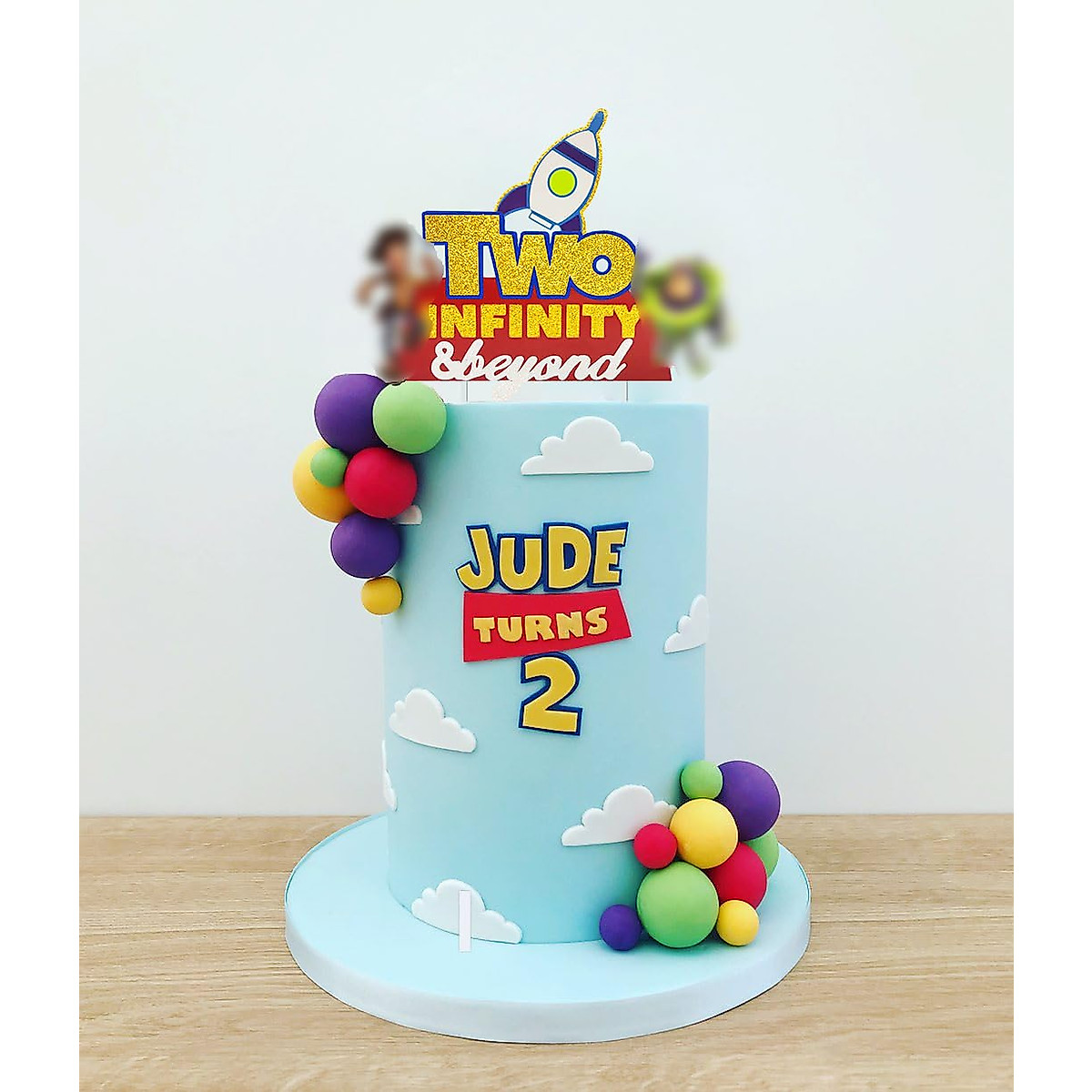 Two Infinity and Beyond Cake Topper Toy Cake Toppers 2nd Birthday for Boy Girl Two Infinity and Beyond Birthday Decorations Story Party Supplies