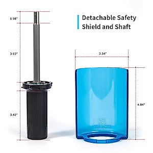 XCMAN Ski Roto Brush Kit 100mm Length-Nylon,Horsehiar,Brass,Axle with Handle and Safety Shield/Hood