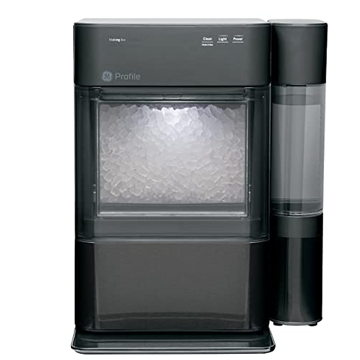 GE Profile Opal 2.0 | Countertop Nugget Ice Maker with Side Tank | Ice Machine with WiFi Connectivity | Smart Home Kitchen Essentials | Black Stainless