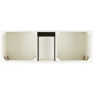 Signature Hardware 953528-60-RUMB-1 Quen 60" Free Standing Double Vanity Set with Wood Cabinet, Vanity Top and Rectangular Undermount Vitreous China Sink - Single Faucet Hole