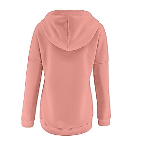 jovati Hoodies for Women Sweatshirt Button Down Tie Dye Shirts Teen Girl Long Sleeve Top 2023 Fall Clothes Hoodie with Pocket