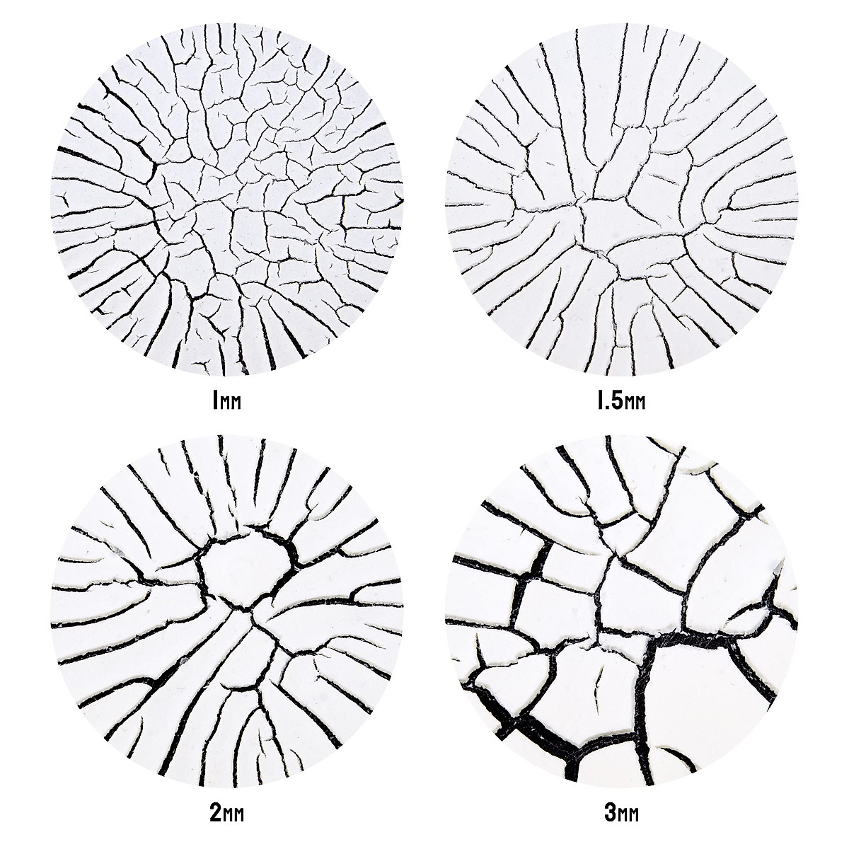 Huge Miniatures Crackle Paste, Model Basing Paint for Tabletop Gaming Scenery and Diorama Building by Huge Minis – 2oz Resealable Jar (Volcanic)