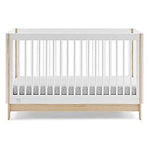 GAP babyGap Tate 4-in-1 Convertible Crib - Greenguard Gold Certified, Bianca White/Natural