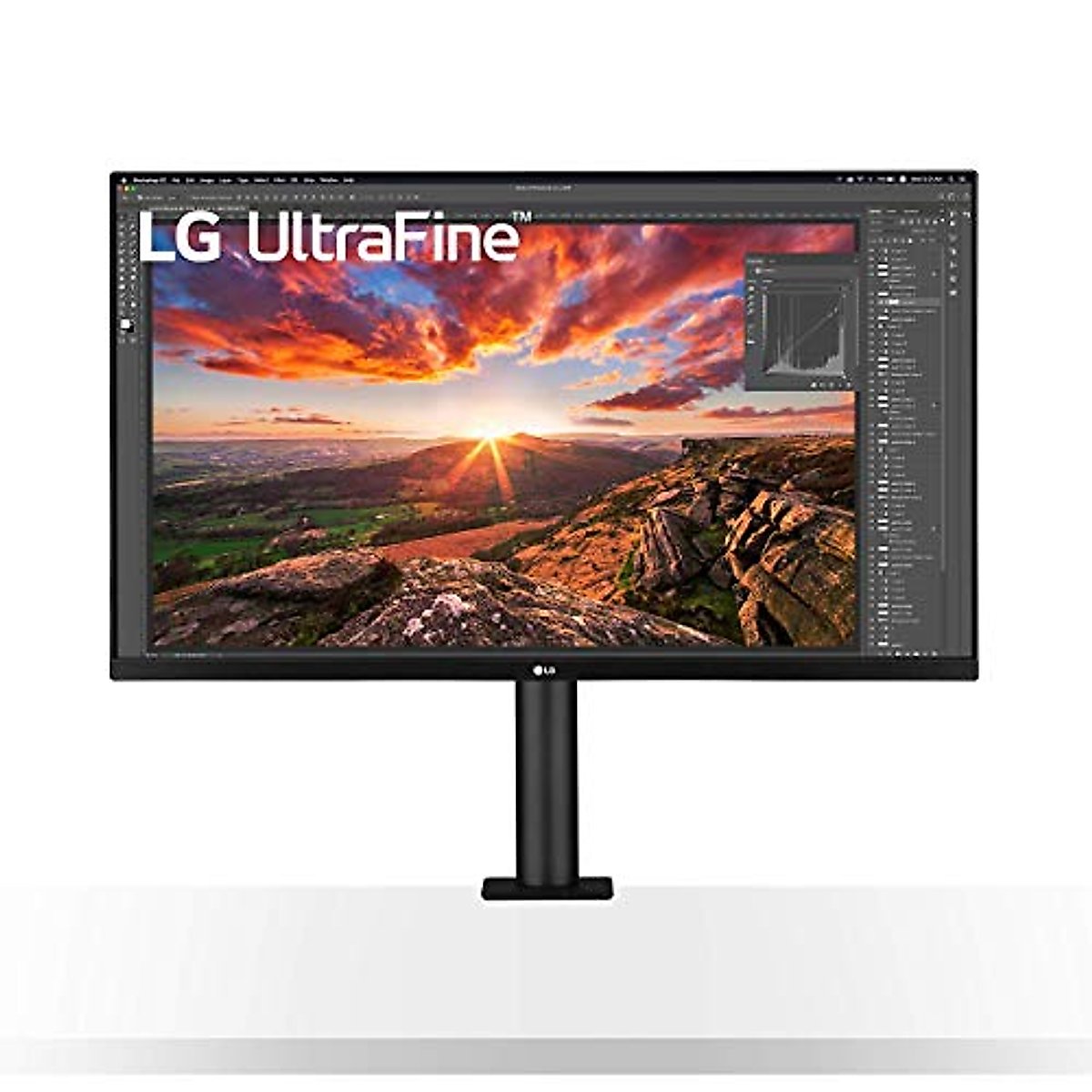 LG 32UN880-B 32" UltraFine Display Ergo UHD 4K IPS Display with HDR 10 Compatibility and USB Type-C Connectivity, Black