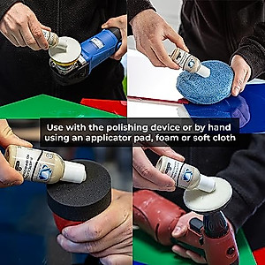 Glass Polish 14017 Plastic & Acrylic Polishing Compound for Professional High-Gloss Micro Finishes - 1.7oz