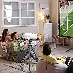 WALI Projector Tripod Stand, Portable Holder Mount for Universal Projector, Laptop, DJ Equipment with Adjustable Height 18 to 35 Inch, Perfect for Office, Home, Stage or Studio Use (PRS001), Black