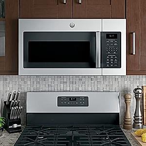 GE JVM6175YKFS 1.7 Cu. Ft. Over-the-Range Fingerprint Resistant Microwave Oven Stainless Steel Bundle with 2 YR CPS Enhanced Protection Pack