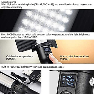 GODOX LC500 Light Stick 516 Lamp Beads Portable Photography Light Stick with Cold and Warm Color Temperature for Live,Self Portrait, Product,Wedding Shooting, Camping. (LC500)