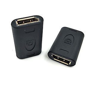 Poyiccot Displayport to Displayport Coupler, 2Pack DisplayPort (DP) Female to DisplayPort (DP) Female Convertor Extension Adapter Black (DP to DP Coupler)