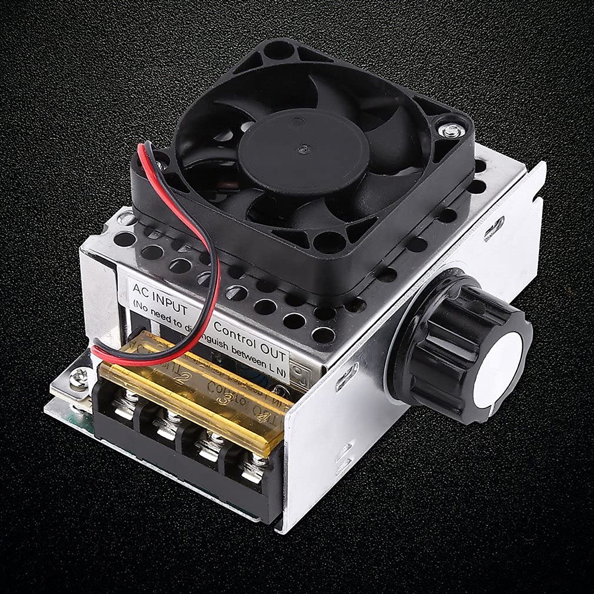 SCR Electric Voltage Regulator Dimmer Temperature Controller Motor Speed Controlling Module Board With Cooling Fan (110V AC 4000W )