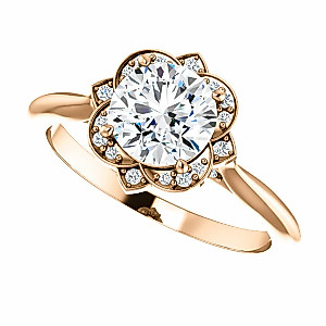 SISGEM 10K 14K 18K Solid Gold Engagement Rings for Women,Set 1.125/2.125 carat(cttw) Round Cut Moissanite Rings Wedding Engagement Anniversary Promise Bridal Bands with Engraved Name (18K-Gold)