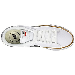 Nike Women's Court Legacy Sneaker, White/Desert Ochre/Team Orange/Black, 6