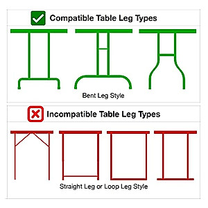 Karben RizeUp GO - Mobile Table Risers for Bent-Leg Folding Tables, Set of 4