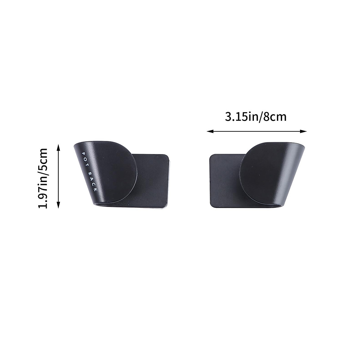 Cabilock 5 Pairs Pot Lid Rack Wall Mounted Adhesive Pan Pot Cover Storage Rack Shelf Chopping Board Holder Drain Rack for Kitchen Home Black