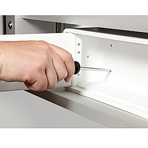 MEDICINE RX SAFE Medicine Safe-Barrel Key Lockbox, White