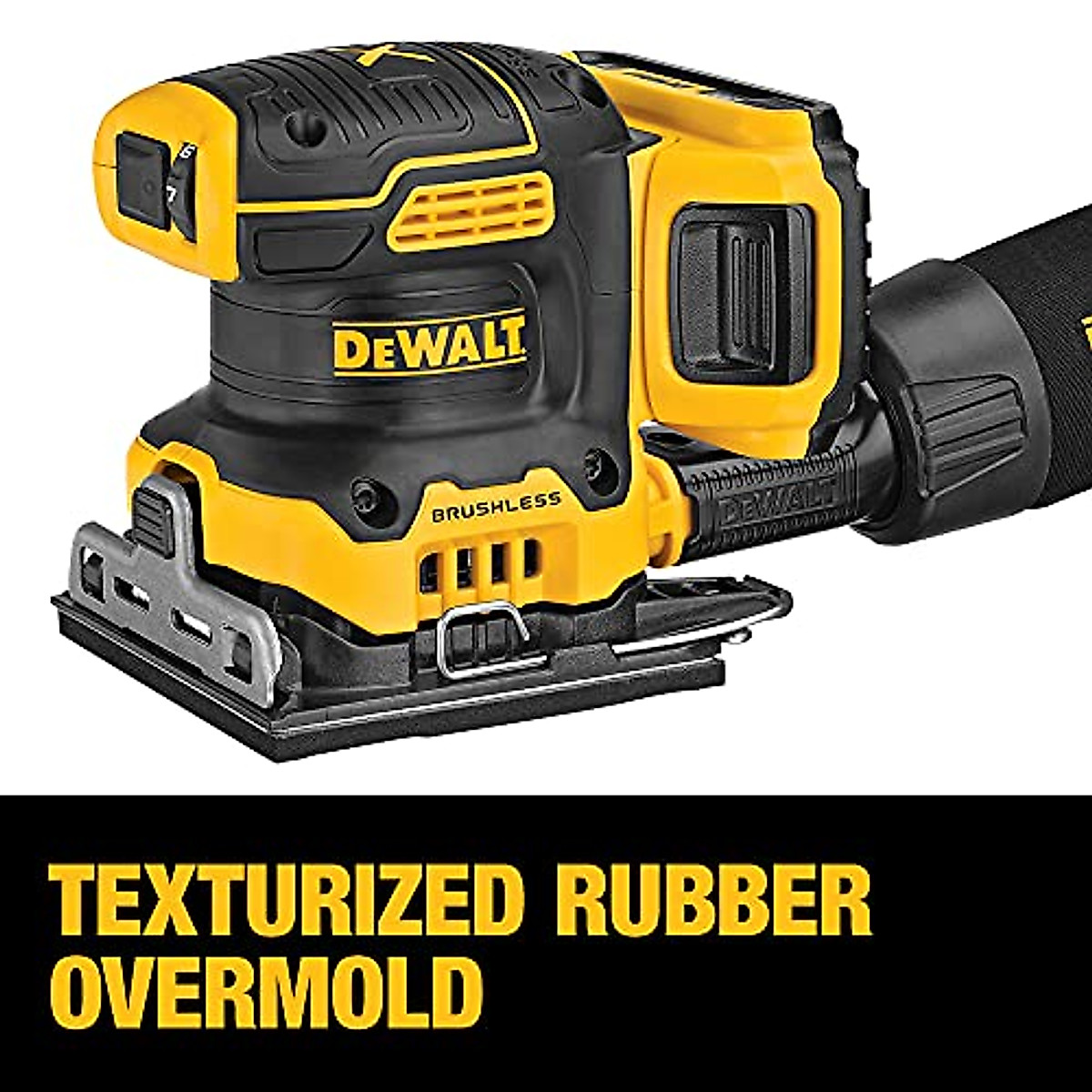 DEWALT 20V MAX* XR Palm Sander, Sheet, Variable Speed, 2-Ah Battery, 1/4-Inch (DCW200D1)