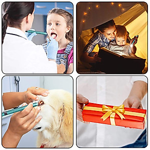 Aokin Medical Pen Light for Nurse Doctor, Reusable LED Medical Penlight Flashlight with Pupil Gauge and Ruler, White Light, Teal