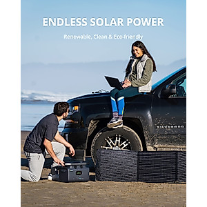 GROWATT Solar Generator, Portable Power Station 1512Wh with 200W Solar Panel, 4 x 110V/2000W AC Outlets (4000W Peak), Fast Solar Charging, Emergency Power Backup for Outdoor Camping, Home, RV