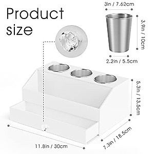 Cokokert Hair Tool Organizer,Acrylic Hair Dryer and Hair Styling Tools Organizer,Hot Tool Holder,Bathroom Countertop Organizer Storage for Blow Dryer/Curling Iron/Hair Straightener/Hair Brush…