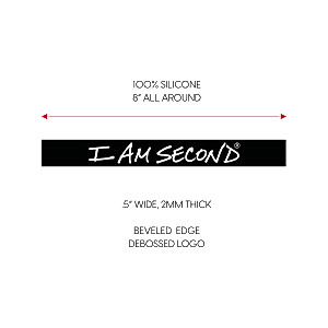 I Am Second 25-Pack Classic Adult Black Silicone Wristbands