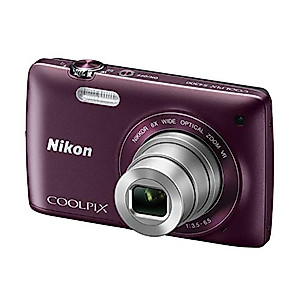 Nikon COOLPIX S4300 16 MP Digital Camera with 6x Zoom NIKKOR Glass Lens and 3-inch Touchscreen LCD (Plum) (Renewed)