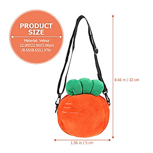 Carrot Plush Bag Chic Girls Shoulder Pouch Decorative Mobile Phone Keys Bag Cute Portable Daily Bag