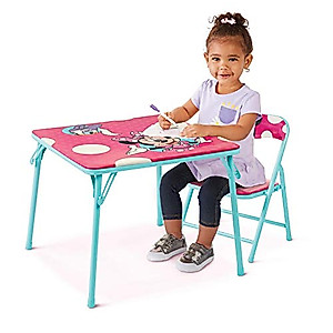 Jakks Pacific Minnie Jr Activity Table Set with One Chairs ,Teal and Red