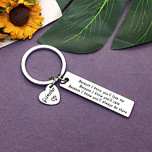 Mother's Day Gift Godmother Gift from Godchild Christmas Keychain for God Mother Jewelry Keychain First Communion Present Thank You Key Chain for Godmother Baptism Jewelry Christen Birthday Present