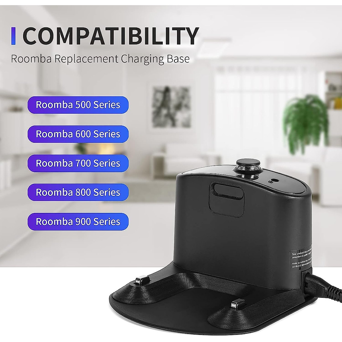 Roomba Charger Dock, Roomba Charging Base, Replacement Roomba Docking Station for Roomba e5 e6 i1 i3 i4 i6 i8 500 600 700 800 900 Series -Charger ADF-N1 17170 17064, 4452369 by SPRYAR