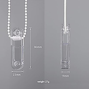 HASAYAKI Curtain Cord Weights, 2-Pack Acrylic Pull String Pendants for Vertical Blind and Drapes - Transparent